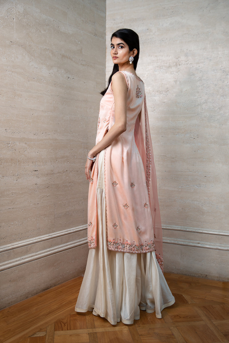 Pink Kurta Palazzo and Dupatta Set – Labbada Store
